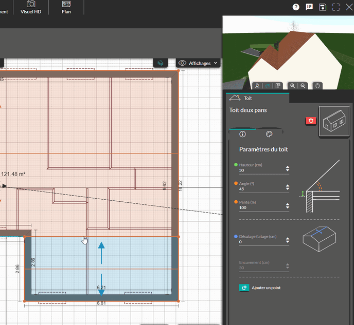 Créer une noue automatiquement